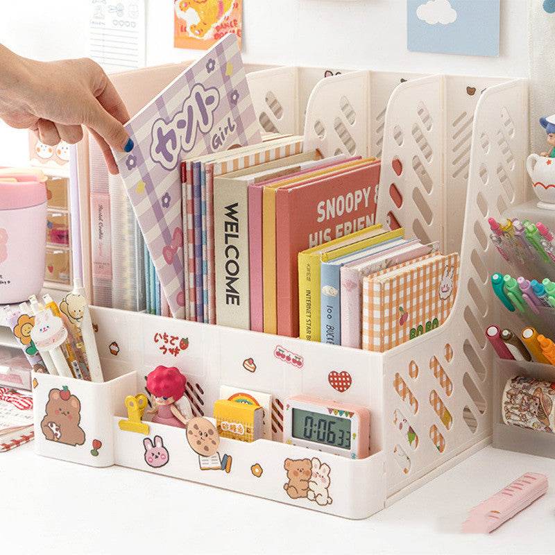 Plastic Desk Organizer File Tray Book Stand Office Rack | EX-STOCK