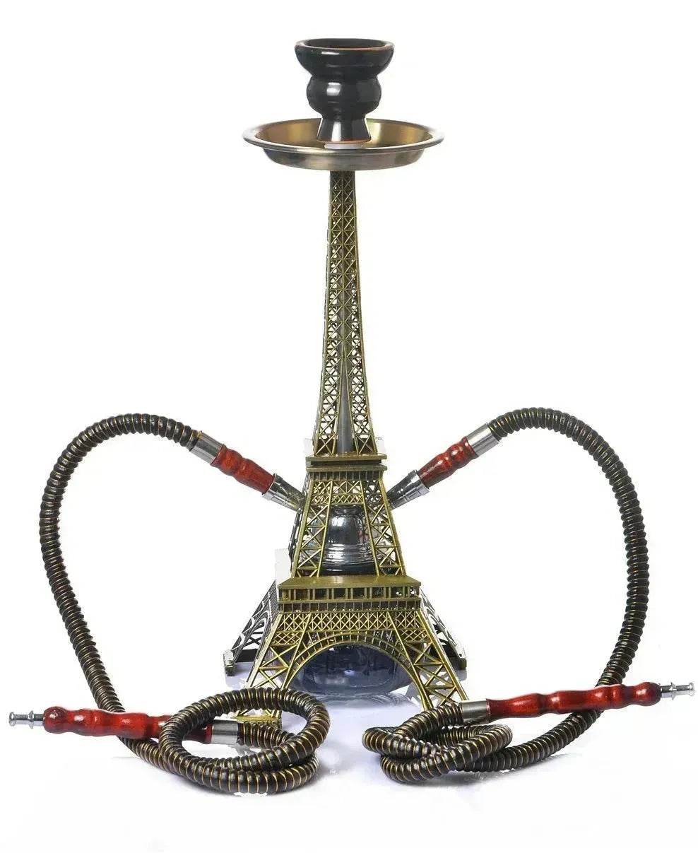 Eiffel Tower Arabian Shisha Double Pipe Hookah Set | EX-STOCK