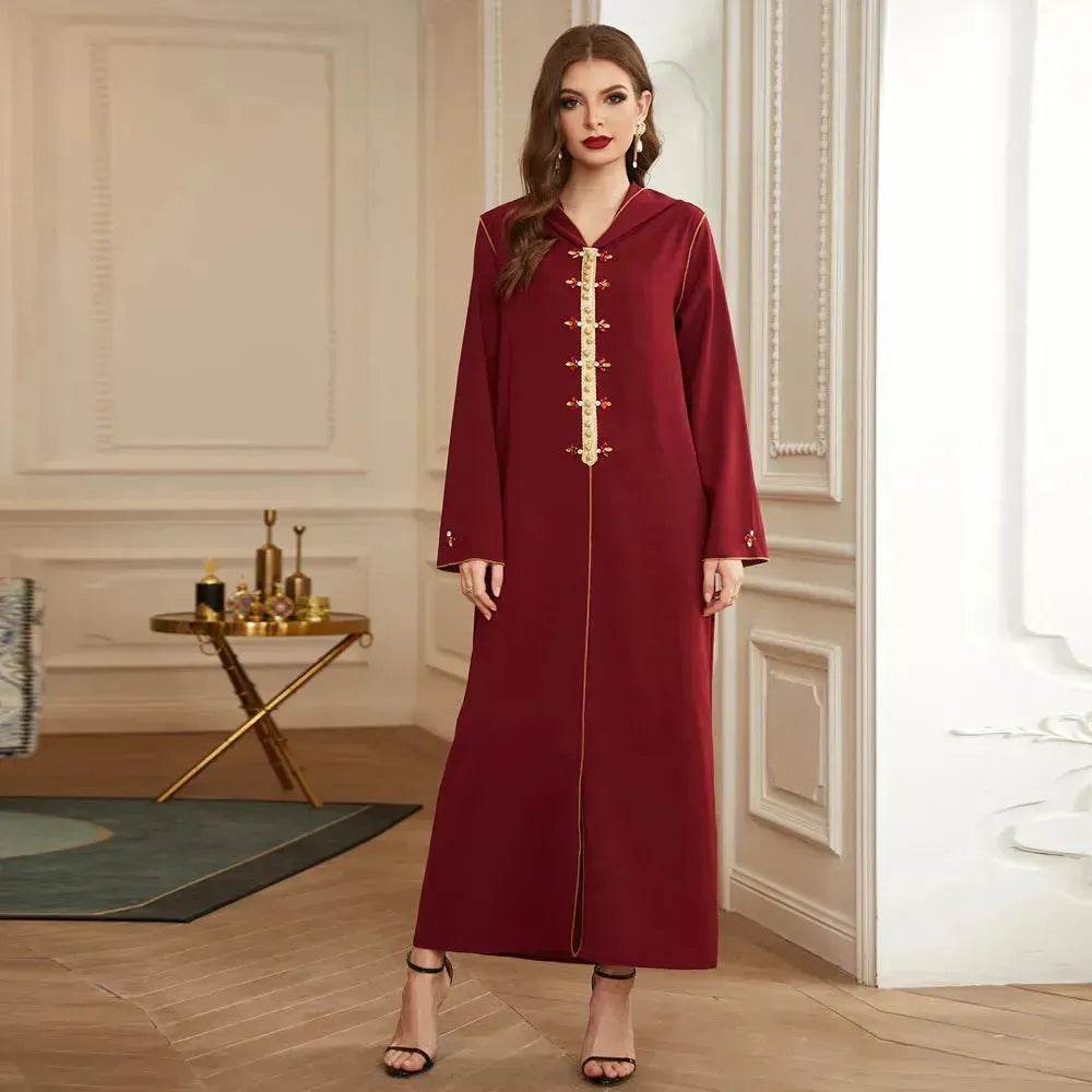 Hand-sewn Diamond Hooded Robe Middle East Dubai Turkey Kurtas and