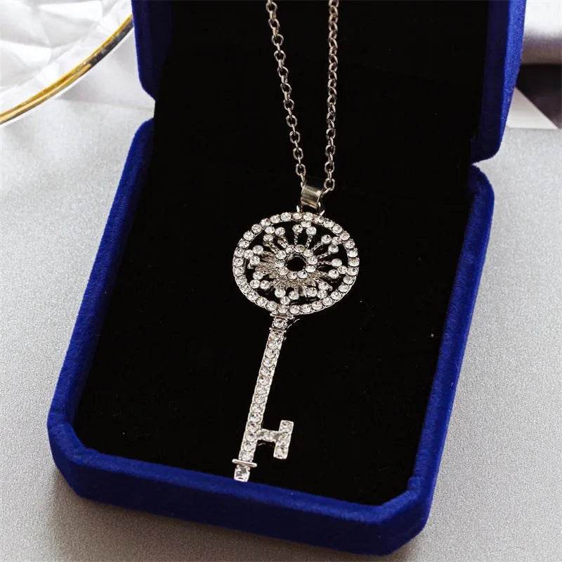 Diamond Garland Key Necklace For Women Reel Chain | EX-STOCK