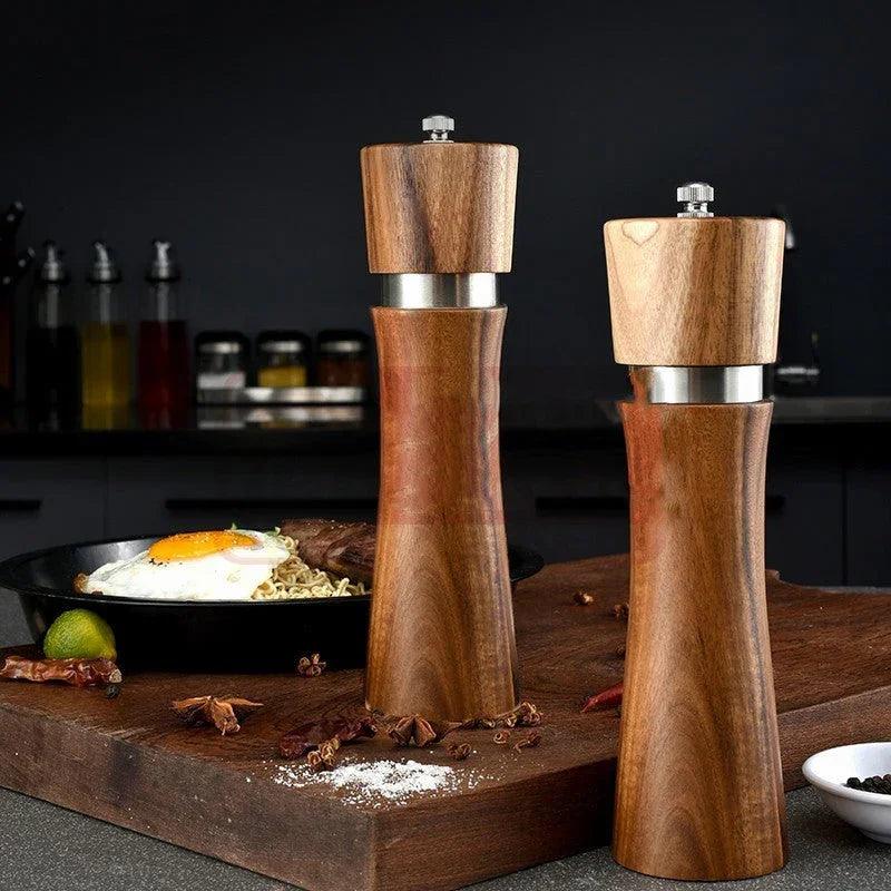 Acacia Wood Ceramic Core Manual Pepper Grinder | EX-STOCK