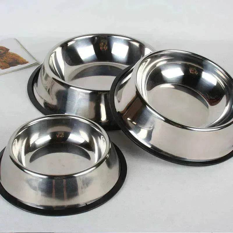 Classic Non slip Stainless Steel pet Feed Bowls | EX-STOCK