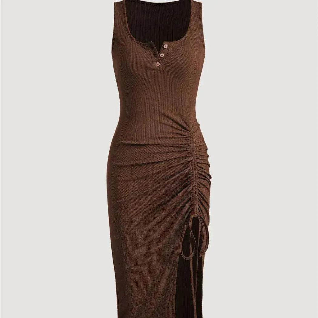 Bottom Drawstring Thread Dress Tight Skirt | EX-STOCK