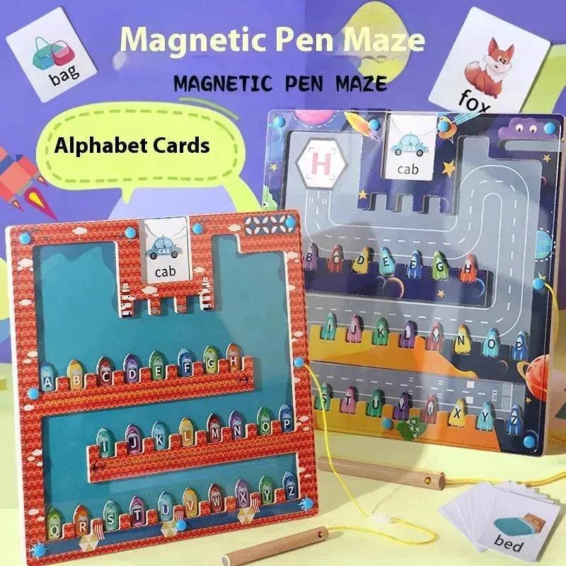 Magnetic Letters Matching Walking Parking Maze Letters Early Cognitive