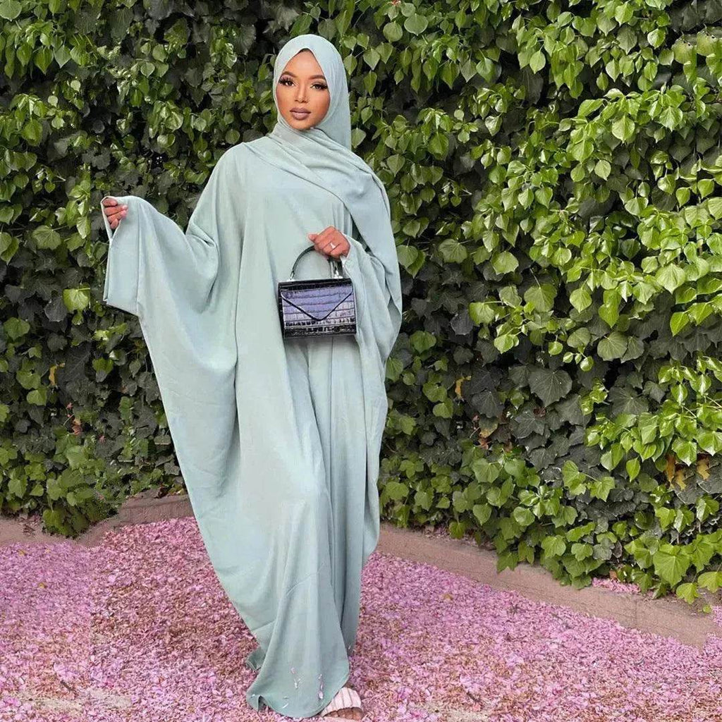 Modest Plain Abaya Dress for Arab Middle East Dubai Turkey Women