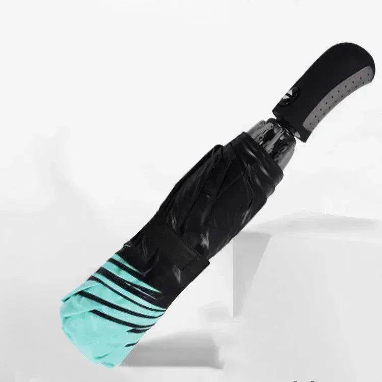 Tri-fold reverse umbrella sun-shading semi-shading automatic