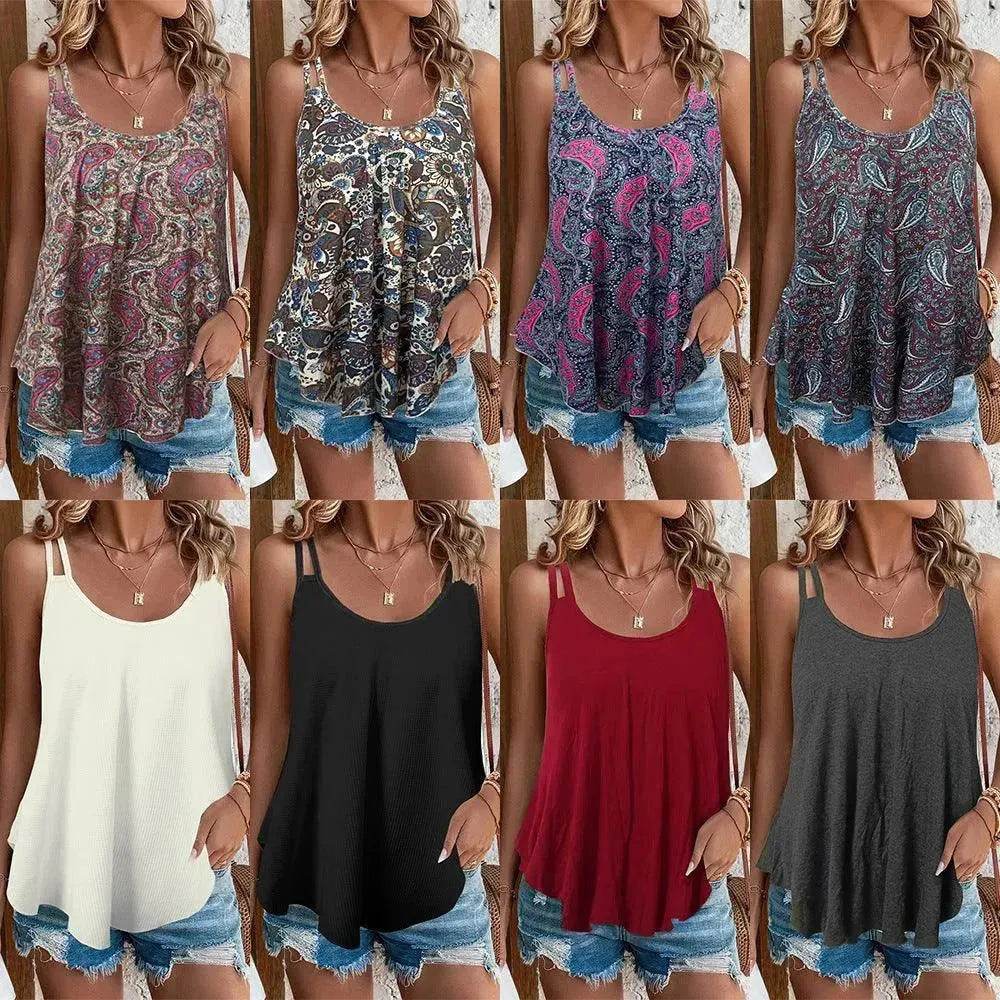 Women's Printed Knitted Vest Top | EX-STOCK